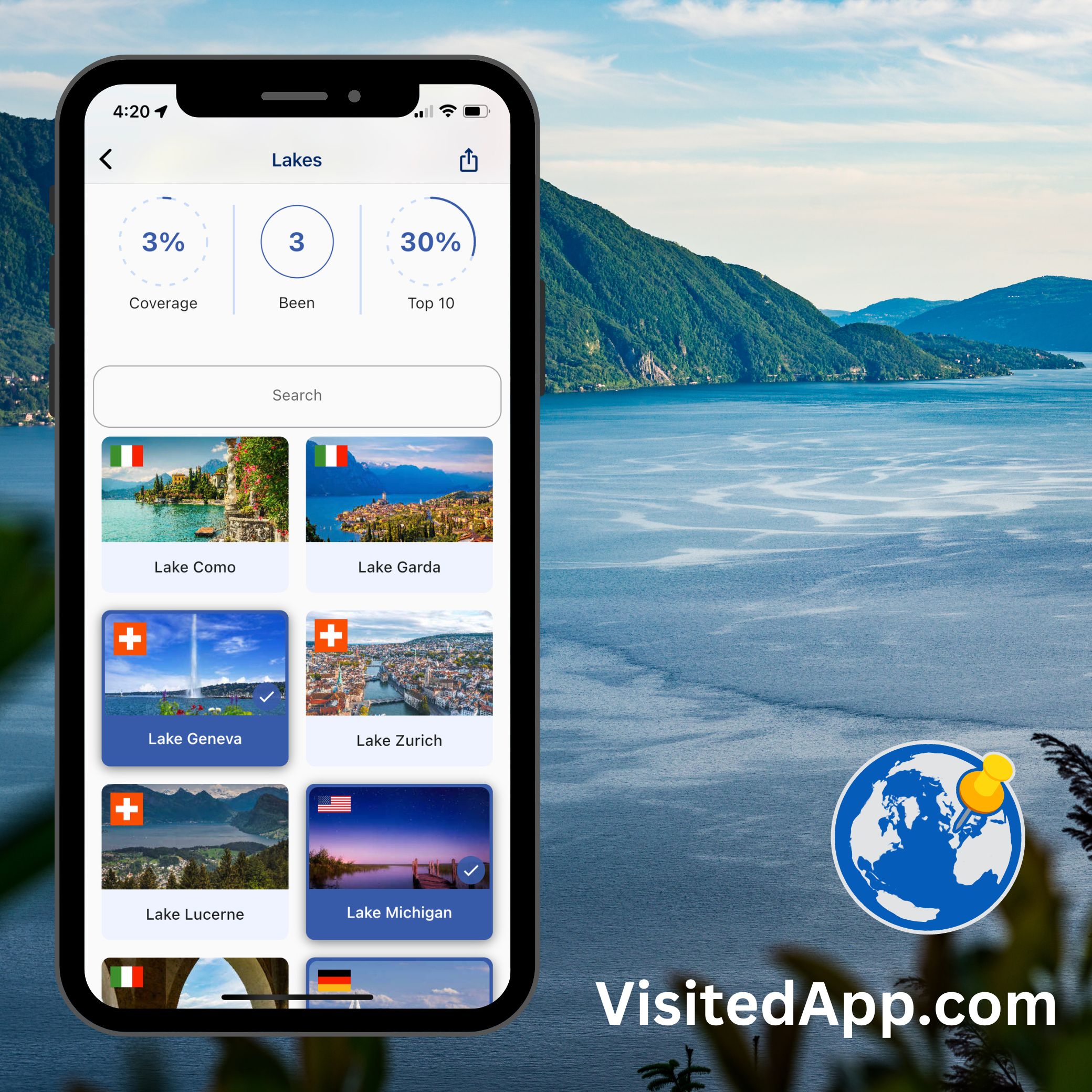 The travel app takes a deep dive into the most visited lakes in the ...
