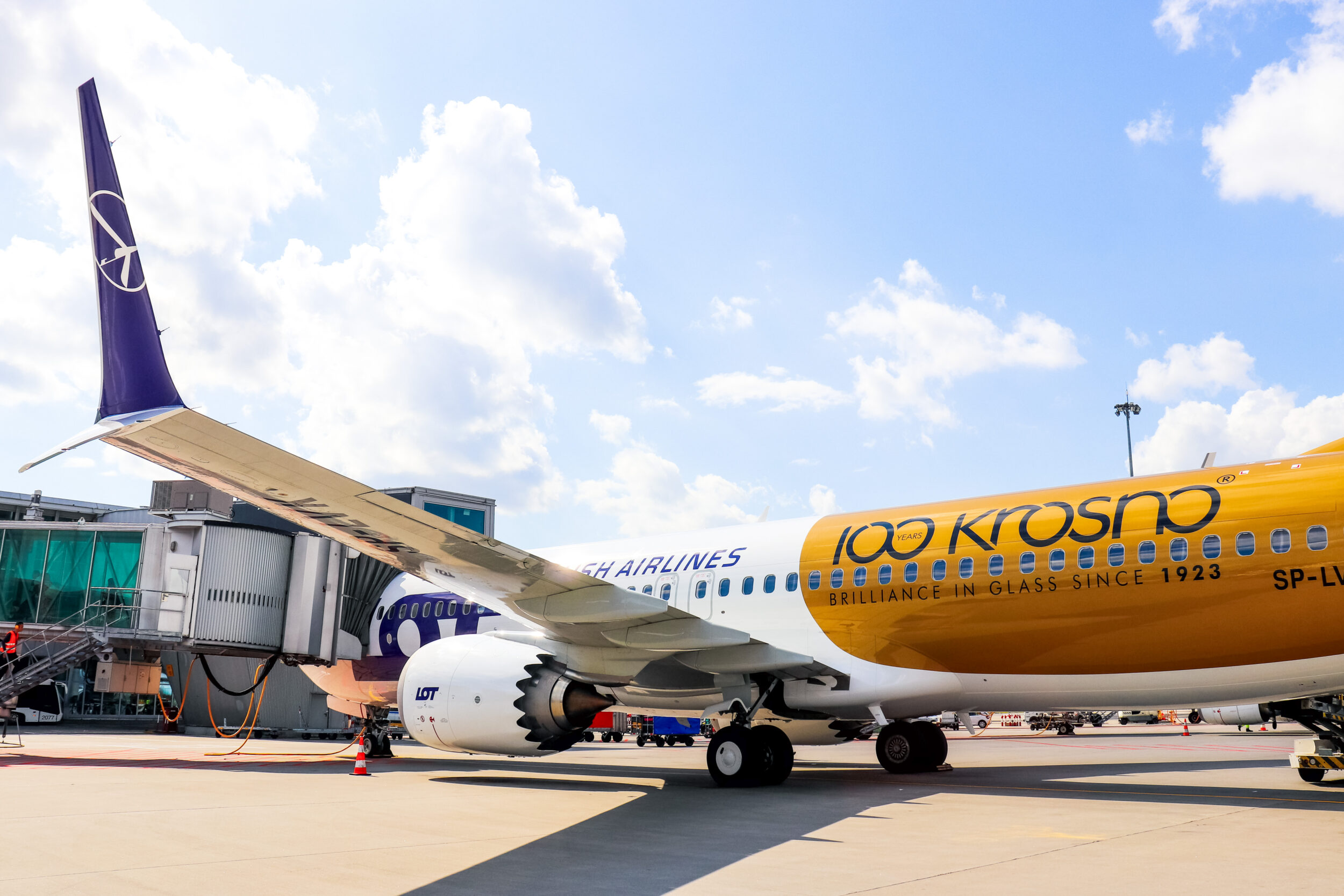 BOEING 737 MAX 8 PLL LOT Z NOWYM MALOWANIEM NA 100-LECIE MARKI KROSNO ...