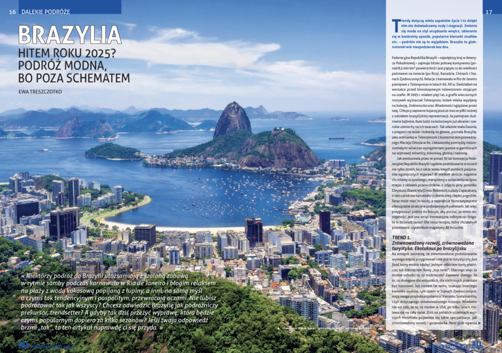 Brazylia hitem roku 2025? Podróż modna, bo poza schematem – artykuł Ewy ...